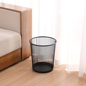 Household Metal mesh Trash can Office Round Trash can Household Trash Basket Kitchen Storage Bucket