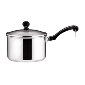 farberware classic stainless steel sauce pan/saucepan with lid, 2 quart