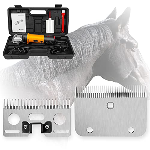 BEETRO 24 and 35 Teeth Horse Shears Replacement Blades, Professional Stainless Steel Clipper Blades for Horse Equine Goat Pony Cattle