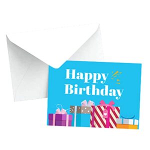 Feelfine 32 Pack Birthday Cards, 4.2x5.5 Inches Birthday Cards Bulk, Blank Birthday Card with Envelopes and Stickers for Women Men and Kids