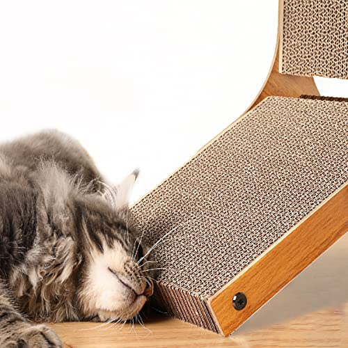 AGYM Cat Scratcher Pad, Cardboard Cat Scratcher for Indoor Cats and Kitten, Vertical Cat Scratch Pad Board, Stable and Easy for Cats to Scratch, Protect Your Furniture