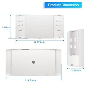 Spectsun 6 Pack LED Emergency Lighting with Battery Backup - Two Square Heads White Commercial Emergency Lights -UL Listed-AC 120/277V-Hardwired Emergency Exit Light Fixtures for Business/Home