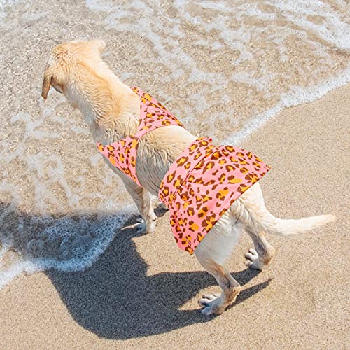 2-Pack Dog Bikini Swimsuit，Puppy Summer Beach Dress Doggie Swimwear, Rainbow/Mermaid/Floral/Leopard Dog Bathing Suit for Small Dogs Girl, Pet Clothes Cat Costumes Swimming-Dress