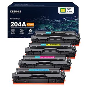 keenkle compatible toner cartridge replacement for hp 204a hp204a cf510a cf511a cf512a cf513a compatible with laserjet pro mfp m154 m154a m154nw m180n m180nw m181 m181fw printers(4 pack)