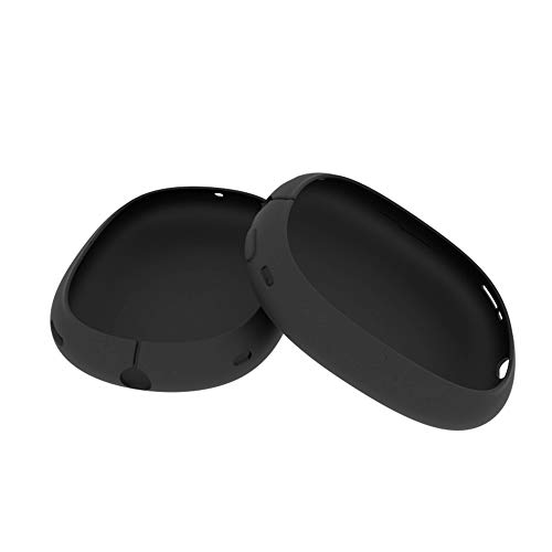 Replacement Soft Silicone Earpads Ear Pads Cushions Protectors Cover Case Accessories Compatible with Apple AirPods Max Headphones (Black)