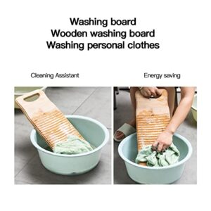 awagas 23.6"x7.1" Large Bamboo Washboard, Hand Washing Board, Laundry Washboard for Hand Washing Clothes, Clothes Wash Boards-old Fashioned Hand Wash Board for Shirts Clean Home Laundry Supplies-(L)