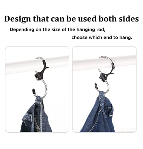 GEZIDEA S Hooks Stainless Steel Heavy Duty S Hooks Anti Drop for Kitchen,Work Shop,Bathroom,Garden,Wardrobe,Office,Perfect Rack Hooks,Big,10Pieces