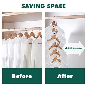 DIGHEIGG Clothes Hanger Space Saver Connector Hooks 100 Pack, Closet Organizer Space Saving Hangers for Clothes, Space Triangles for Hangers As Seen on Tv