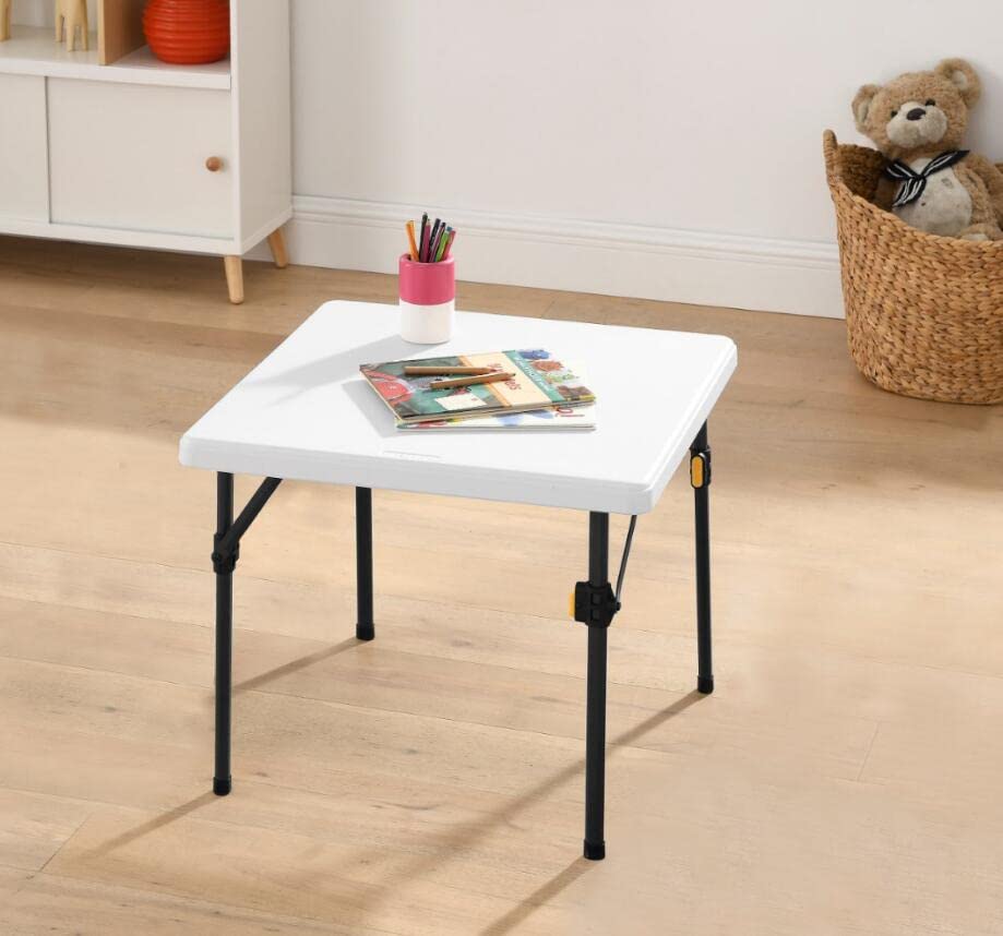 Living and More Kids Square Table, 24inch, White