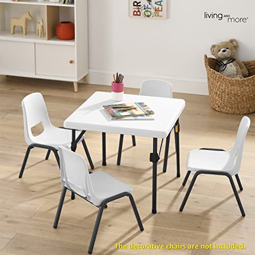 Living and More Kids Square Table, 24inch, White