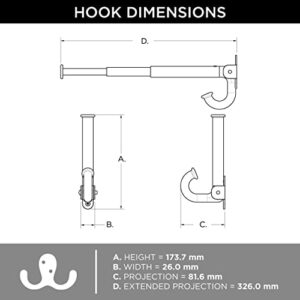 Franklin Brass Satin Nickel Oval Extend-a-Hook