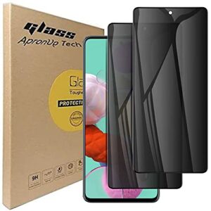 [2-pack] tempered glass privacy screen protector for samsung galaxy a53/ a52 / a51 /s20 fe, anti-spy 9h protector film for galaxy a53 5g a52(4g/5g) a51 s20 fe 6.5", case friendly easy install - black