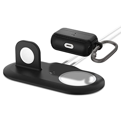 Spigen Mag Armor Airpods Pro MagSafe Compatible Case and Mag Fit Duo Stand Pad - Black