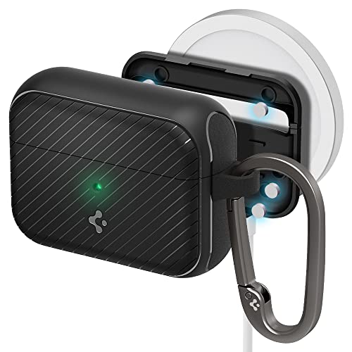 Spigen Mag Armor Airpods Pro MagSafe Compatible Case and Mag Fit Duo Stand Pad - Black