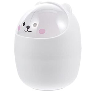 lifkome cute mini desktop trash can mini trash can with lid desktops cartoon animals waste bin cute shape small garbage can large capacity cartoon wastebasket for home kitchen office