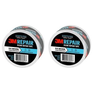 3m clear repair tape, 1.88 inch by 20 yards (pack of 2)