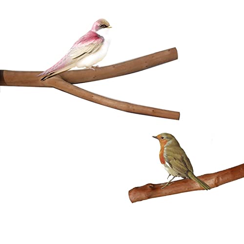 Natural Wood Bird Perches,Natural Wooden Parrot Perch Stand Stick - Parrot Stand Cockatiel Perch Parakeets Toys Bird Supplies Wuwai