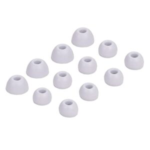 replacement silicone tips earbuds buds eartips set for beats studio buds earphone headphones,6 pairs (white)