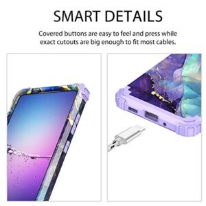 Rancase for Galaxy S20 FE 5G Case,Three Layer Heavy Duty Shockproof Protection Hard Plastic Bumper +Soft Silicone Rubber Protective Case for Samsung Galaxy S20 FE 5G,Purple