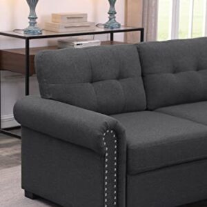 Springfavor 6 Seat Pull Out Couch Sectional Couches for Living Room with Storage Chaise Lounge, U-Shaped Modern Sofas & Couches with Nail for Department/Home/Office