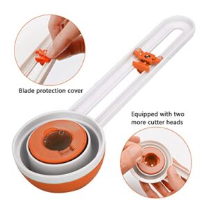 Circle Cutter, Circular Paper Cutter Circle Paper Trimmer Rotary Cutter Craft Supplies, Round Cutting Knife Cards Cutters (Orange)