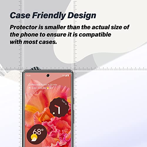 Pixel 6 Tempered Glass Screen Protector + Camera Lens Protector [ 2 + 2 Pack ][Fingerprint Unlock] [Anti-Scratch] [Case Friendly] HD Clear Protective Film for Google Pixel 6