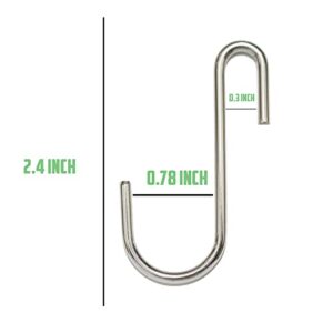 30 Pcs Silver S Hooks,Premium Stainless Steel S Hook for Hanging Kitchenware,Pots,Plants,Pans,Clothes,Cups,Pants,for Towels in Bathroom,Closet,Garden,Storage Organiser,Home Storage Hooks,Utility Hooks