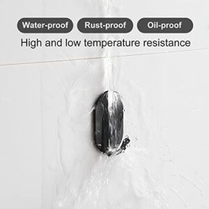 OKAKA Heavy Duty Adhesive Hooks Carbon Steel Wall Hooks for Bathroom Kitchen Home Sticky Hooks Metal Black10 Pack