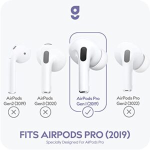 Gcioii 3 Pairs AirPods Pro Ear Hooks Covers [Added Storage Pouch] Upgraded Anti-Slip Sports Ear Covers Accessories Compatible with Apple AirPods Pro (2019) (White)