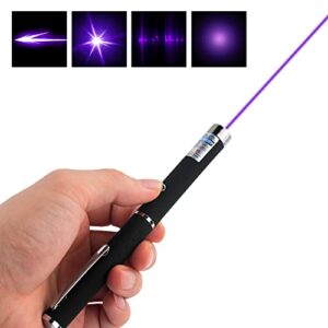 CHUQIANTONG Laser Pointer for Cats Toys USB Rechargeable Pet Interactive Toys with Purple Pointer Remotes for Indoor Classroom Interactive Teaching (Purple, USB 1 Pack)