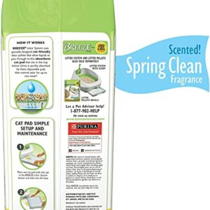 Tidy Cats Breeze Spring Clean Cat Pads Refill Pack (2) 10 Count Pouches with AuroraPet Catnip Toy (Assorted)