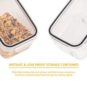 HL Home-Link 【24 Pack】 Airtight Food Storage Containers Set Plastic Kitchen Food Containers with Lids BPA Free Clear Snack Containers for Cereal, Flour, Pasta, Sugar with Free Marker & 30 Labels