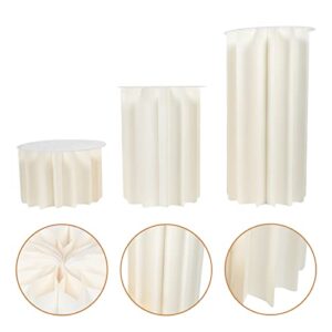 Cabilock Home Decor 1 Set Roman Pillar Statues Greek Columns Figurine Modern Style Folding Paper Pillar Wedding Road with Acrylic Lids for Home Garden Wedding Table Decoration White Office Decor