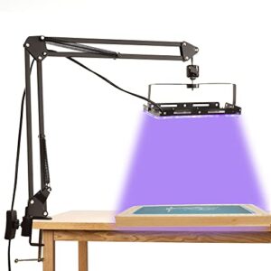 dorhui exposure unit for screen printing, 25w led uv screen printing exposure light and adjustable light stand for cyanotype kit and emulsion screen printing