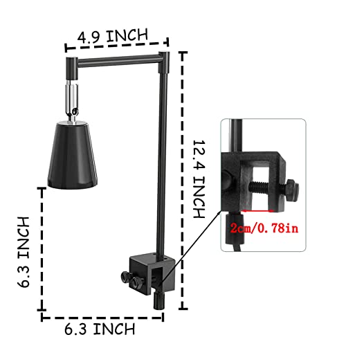 BNOSDM Reptile Lamp Stand Adjustable Floor Light Holder Turtle Aquarium Tank Heating Lamp with Clamp Landing Lamp Stand Bracket Metal Lamp Support for Spiders Lizards Turtles