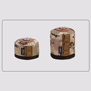 GZYF Portable Gas Tank Protective Case Fuel Cylinder Canister Storage Cover for Traveling Accessories Hiking Cooking Supplies BBQ, Light Camouflage L