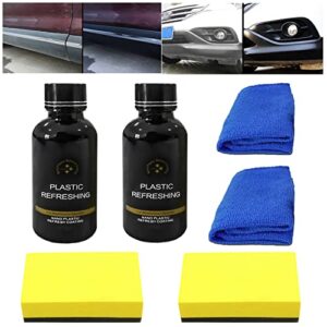 zmpdjg plastic refreshing nano plastic refresh coating,30ml plastic parts refurbish agent car exterior restorer,plastic refurbishment for car interior cleaning (pack of 2sets)