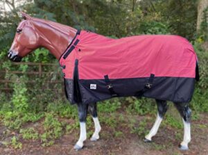 rugged ride 1200 denier heavyweight waterproof turnout blanket w/adjustable neck - 400 gram fill