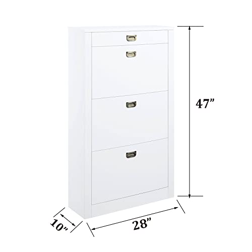 FRITHJILL Shoe Storage Cabinet with 3 Flip Doors and Drawer,3-Tier Entryway Shoe Rack Organizer