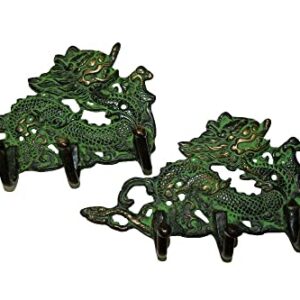 Uniquebazar4u Brass Dragon Wall Hook Handiscrafts Flying Dragon Wall Clothes Hanging Hook