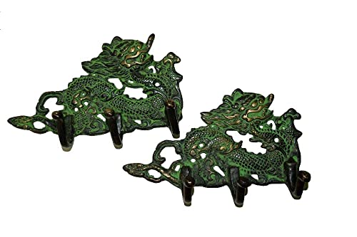 Uniquebazar4u Brass Dragon Wall Hook Handiscrafts Flying Dragon Wall Clothes Hanging Hook