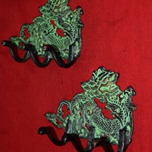 Uniquebazar4u Brass Dragon Wall Hook Handiscrafts Flying Dragon Wall Clothes Hanging Hook