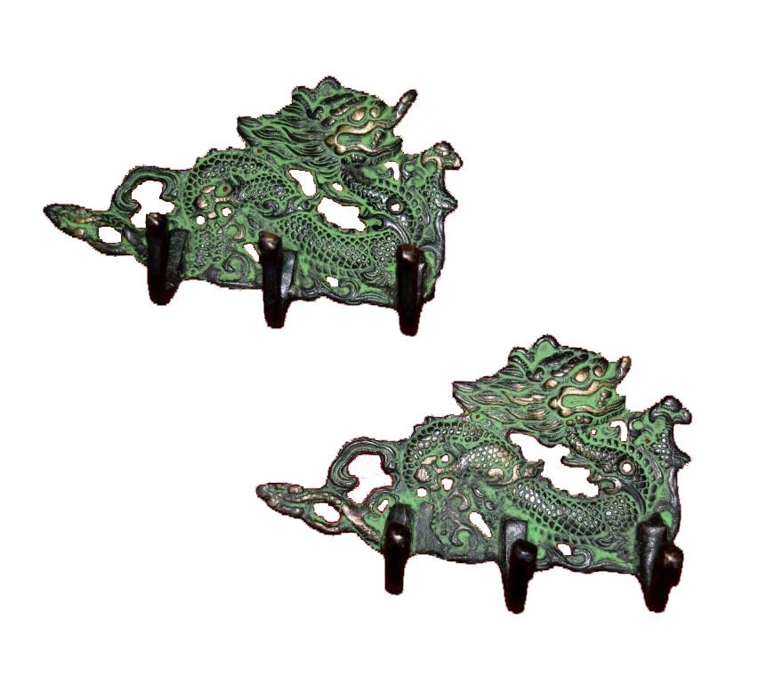 Uniquebazar4u Brass Dragon Wall Hook Handiscrafts Flying Dragon Wall Clothes Hanging Hook