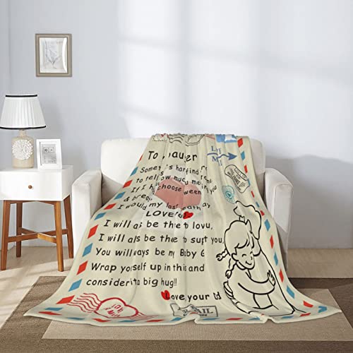 to My Daughter Blanket from Dad | Super Soft Daughter Gifts Letter Printed Throw Blankets 50"x60" | Daughter Gifts from Dad for Bed Couch | Valentines Birthday Present Ideas for Daughter from Dad