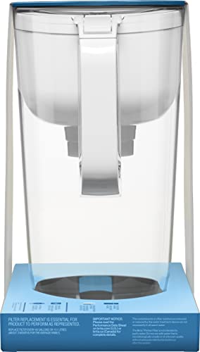 Brita Large 10 Cup Water Pitcher with 1 Standard Filter, Made Without BPA, Huron, (Packaging May Vary), Small, Bright White