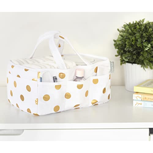 Gold Foil Dot Storage Caddy