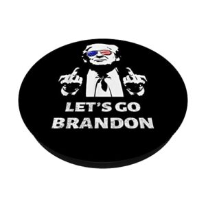 Trump Let's Go Biden Brandon Funny Joe Biden PopSockets Swappable PopGrip