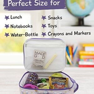 JOY2B Lunch Box Kids with Reusable Snackbag - Kids Lunch Box for Girls and Boys Lunch Bag Kids with Water Bottle Holder - Unicorn Party