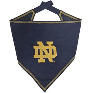 pets first ncaa notre dame tie bandana, small/medium. dog bandana scarf bib for pet cat dog. the ultimate game-day, party bandana (nd-3550-s-m)