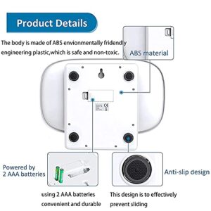 Ahdaskoo Digital Pet Scale,Max 33 lbs LCD Display Small Animal Scale,g / ml / lb /oz,Multifunction Non‑slip Kitchen Food Scale for Hamster Kitten Puppy Hamster Little Bird,White